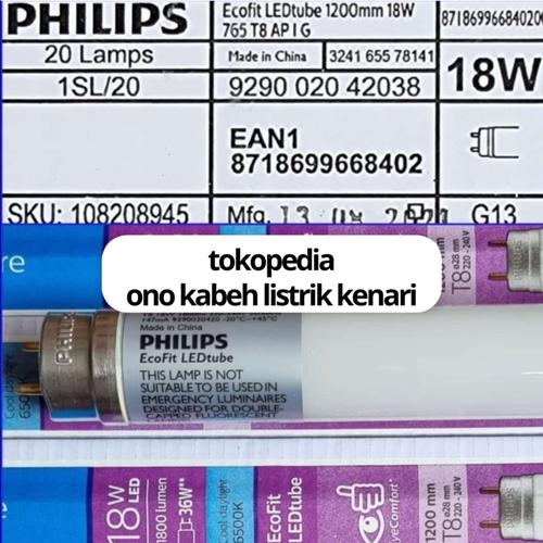 Jual Lampu Tl Led Philips Ecofit 18w Tl T8 Led Philips 18w 120cm ...
