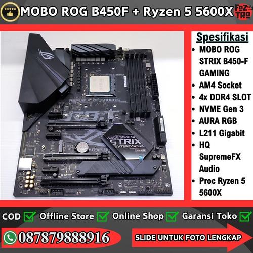 Jual BUNDLING MOBO Asus ROG B450F + Ryzen 5 5500X No Minus - Jakarta ...