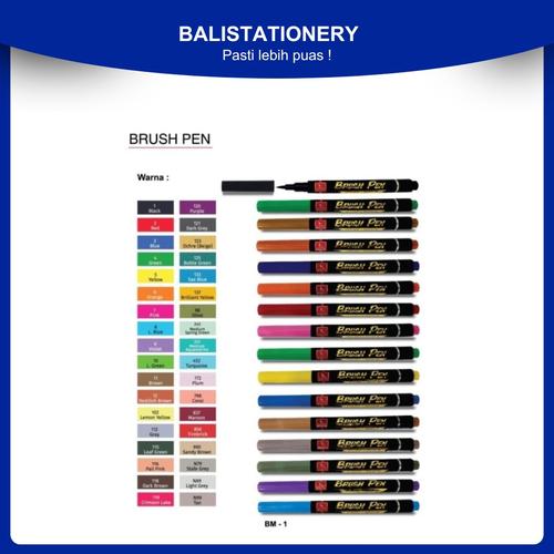 Promo Snowman Brush Pen BM-1 - Spidol Kaligrafi Brushpen Snowman BM-1 ...