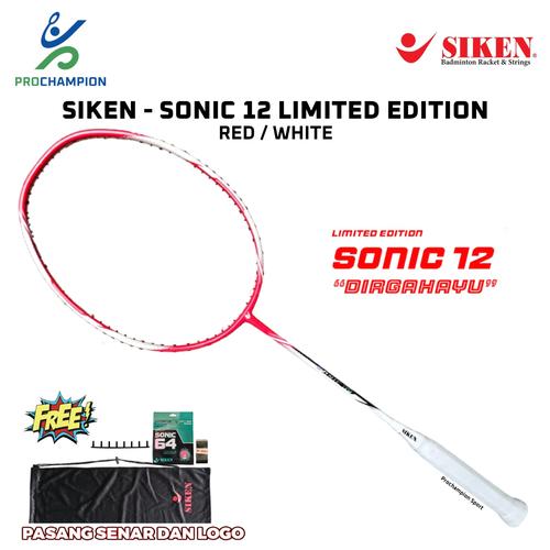 Promo Raket Badminton SIKEN SONIC 12 Limited Edition Red White Cicil 0% ...