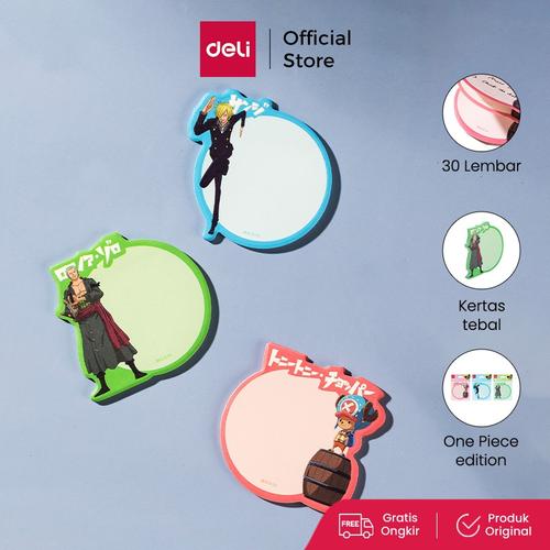 Jual Deli Sticky Notes / Memo Pad Edisi One Piece 30Lmbr Kertas Tebal ...