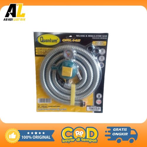 Jual Selang Paket Quantum/Selang Gas + Regulator Quantum QRL-142 SNI ...