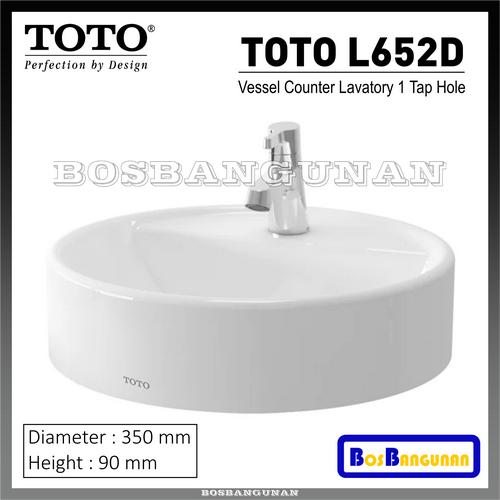 Jual Wastafel Counter TOTO L 652 D / Wastafel Meja Bulat TOTO L652D ...