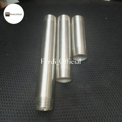 Jual Pipa Nepel SS304 10cm Drat 1-1/4" Inch / Pipa Stainless 304 ...