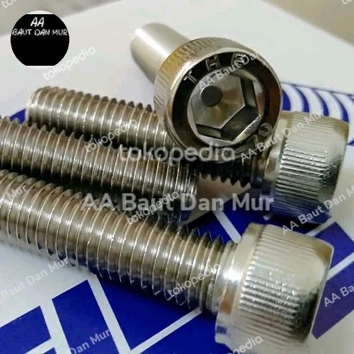 Jual BM ss304 L / Baut L stainless M6 x 80 SUS 304 Socket Cap Screw FT ...