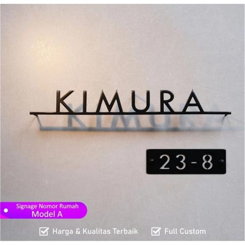 Jual Signage Nomor Rumah Modern / Sign Nama Kantor / Huruf Timbul Rumah ...