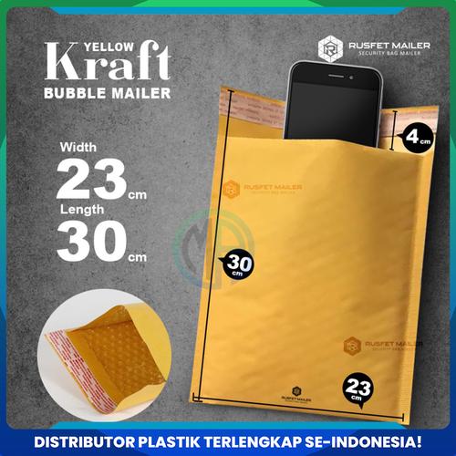 Jual Amplop Bubble Mailer Bubble Packing Murah Varian Kraft Yellow 23x26cm - Jakarta Timur ...
