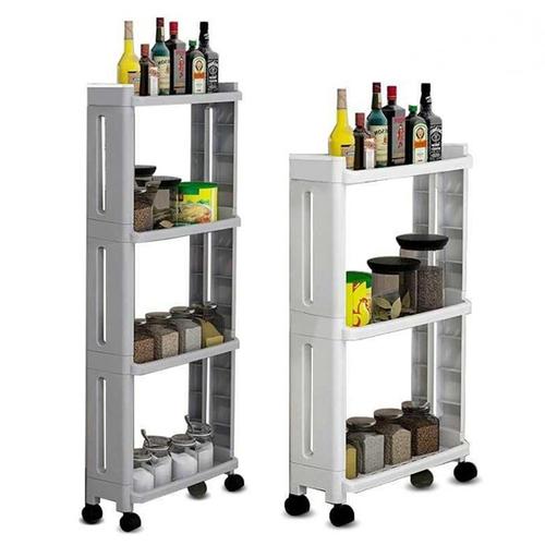 Jual Rak Dapur Plastik Roda Dorong Sisip Tempat Bumbu Botol Susun 3 4 ...