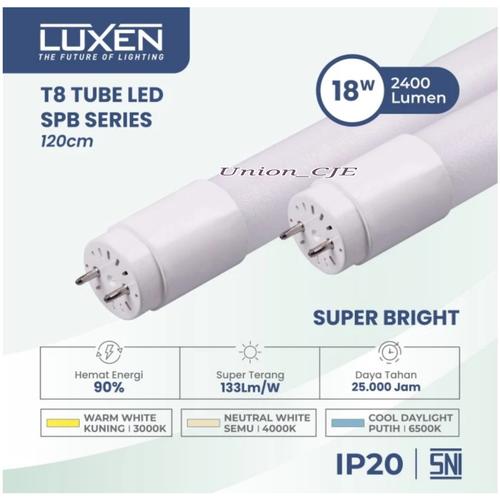 Jual Lampu TL T8 LED 18W 120cm unit lampu saja type glass LUXEN - Putih, BUBLEWARP - Jakarta ...