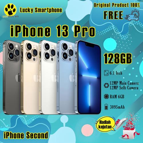 Promo iPhone 13 Pro 128GB Second Original100% OLED-Original Fullset Mulus Normal Phone 3utools ...