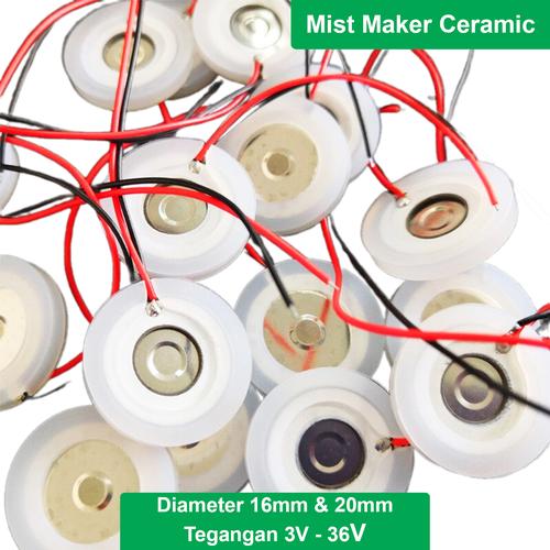 Jual Mist Maker Humidifier Ultrasonic Ceramic Alat Pembuat Kabut 16mm ...