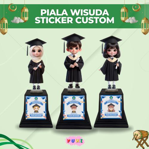 Jual Piala Akrilik Wisuda Sticker Custom Penghargaan Kelulusan Trofi ...