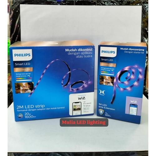 Jual Philips Lampu Smart Wifi LED Strip Set Starter Kit 2M Color RGB ...