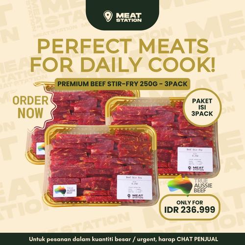 Jual Bundle Premium Beef Stir-fry 250g 3pack / Paket Daging Sapi Impor ...