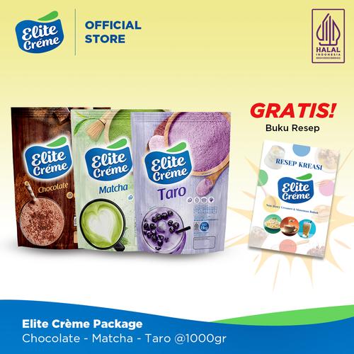 Jual Elite Creme Powder Drink 3 in 1 Package - Matcha Chocolate Taro ...