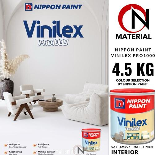 Jual Cat Tembok NIPPON PAINT VINILEX PRO 1000 4,5Kg INTERIOR WALL PAINT ...