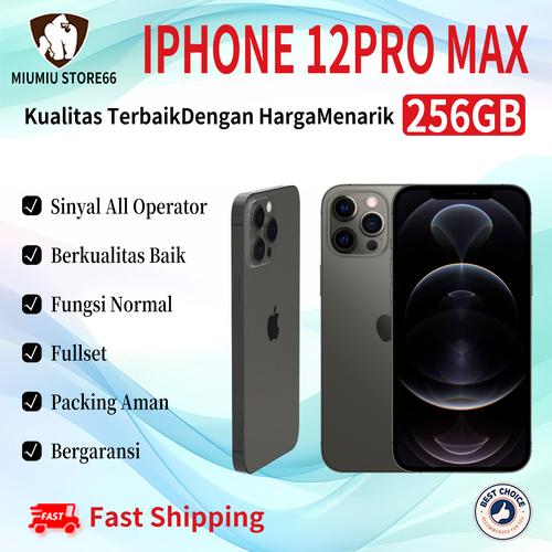 Promo iPhone 12 Pro Max 256GB Fullset Silent Perfect Condition Second ...