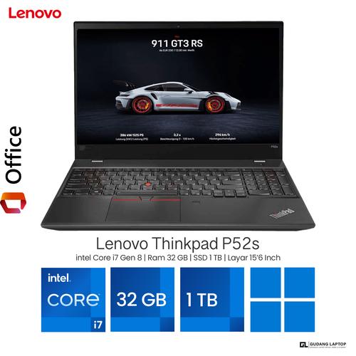 Jual Laptop Gaming Lenovo Thinkpad P52s Core i7 Gen 8 RAM 32 GB SSD 1 ...