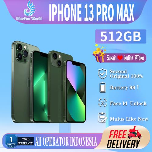 Promo iPhone 13 Pro Max 512GB FULLSET SECOND ORIGINAL100% 5G 6.7"OLED-Ori MULUS Phone 3UTOOLS ...