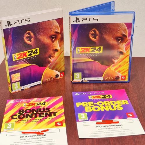 Jual NBA 2K24 BLACK MAMBA EDITION PS5 fullset berikut DLC rare kaset ps5 NBA 2K24 Black Mamba ...