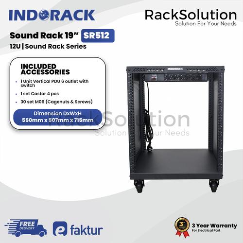Jual SR512 Indorack Sound Rack 12U Depth 550mm Rak Audio Sound System ...