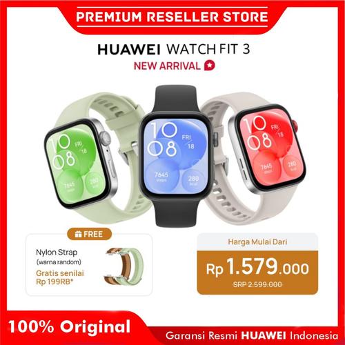 Jual Huawei Watch Fit 3 Smartwatch | Ultra-Slim Bezel-Free Design | 1. ...