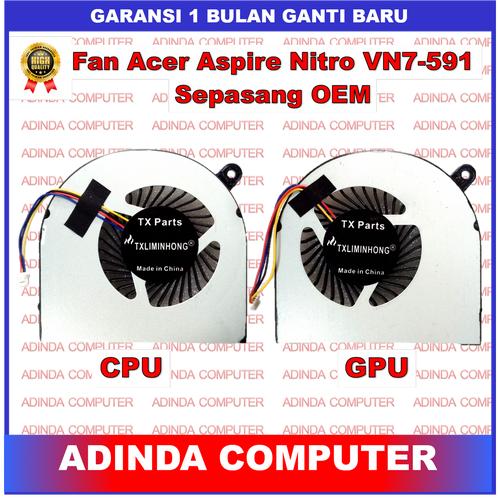 Jual Kipas Fan Acer Aspire Nitro VN7-591 VN7-591G FG28 CPU Kanan GPU ...
