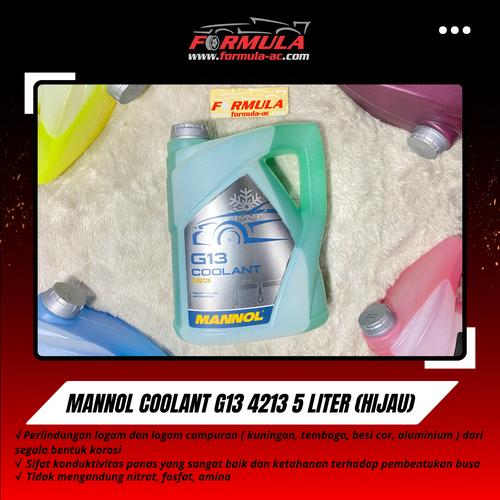 Jual Coolant Mannol G13 | HOAT - Hybrid Organic Acid Technology | 5L ...