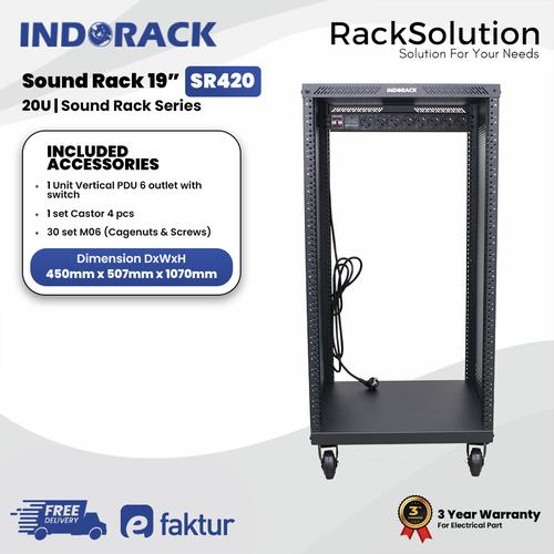 Jual SR420 Indorack Sound Rack 20U Depth 450mm Rak Audio Sound System ...