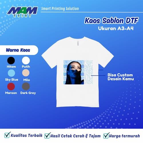 Jual Kaos Lengan Pendek Premium Comfort Combed 30S/ CETAK SABLON DTF A3 ...