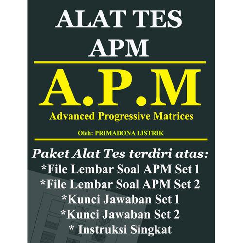 Jual Alat Tes Psikologi Psikotes APM – Tes IQ Inteligensi Gambar - Kota ...
