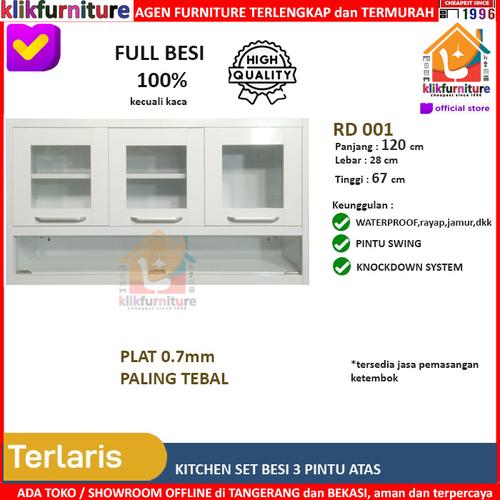 Promo Kitchen Set Besi 3 Pintu Atas Rak Piring Sayur RD 001 Cicil 0% 3x - Kota Tangerang ...