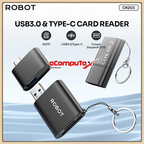 Jual Robot CR203 2 In 1 Card Reader / Robot Dual Port Usb C To Usb A ...