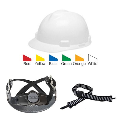 Jual MSA SNI Safety Helmet V Gard Fast track With Chin Strap and Inner ...