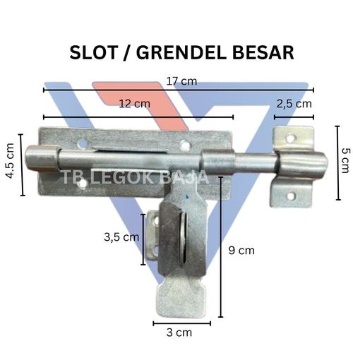 Jual Grendel Gembok Slot Pintu Gudang Pabrik Pagar Besi Ready Stock ...