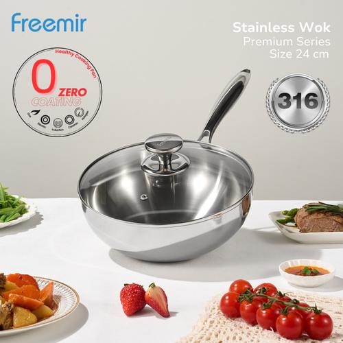 Jual [NEW 2025] freemir Healthy Cooking Pan 24 Cm Zero Coating Pan 316 ...