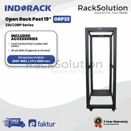 Jual ORP32 Indorack Open Rack Post 32U Depth Adjust 600 - 900mm Rak ...