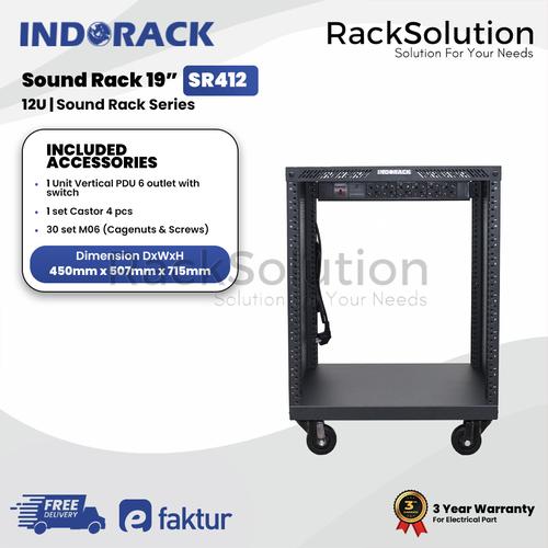 Jual SR412 Indorack Sound Rack 12U Depth 450mm Rak Audio Sound System ...