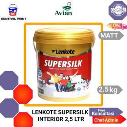 Jual LENKOTE SUPERSILK INTERIOR 2.5 LT / CAT TEMBOK INTERIOR 2,5 LT ...
