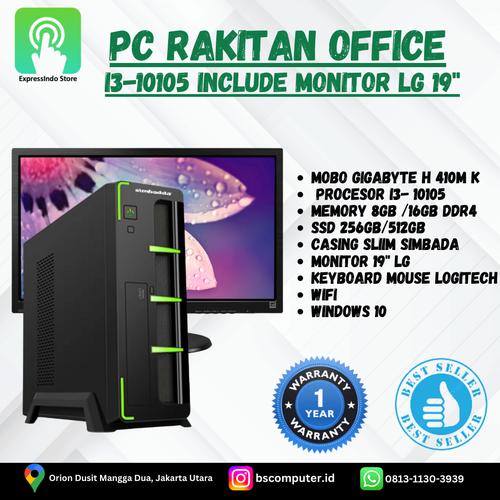 Jual PC RAKITAN OFFICE (MINI PC) CORE I3 10100 LENGKAP MONITOR - 256GB ...