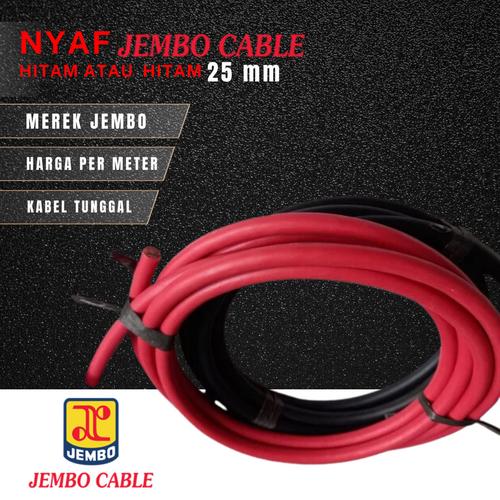 Jual JEMBO kabel panel surya kabel aki tunggal KABEL NYAF HITAM 16MM harga per meter MERAH ATAU ...