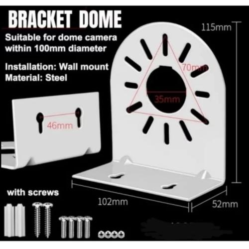 Jual KUY! braket cctv indoor besi bracket dome besi dahua hikvision ...