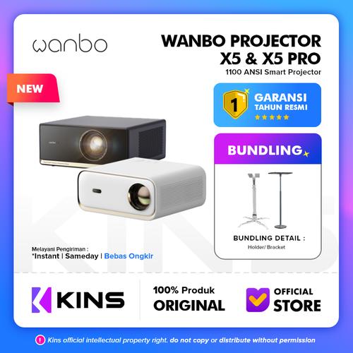 Promo Wanbo X5 Projector 4K Decoder HD 1100 ANSI Lumen Auto-Focus Proyektor - X5 Pro Cicil 0% 3x ...