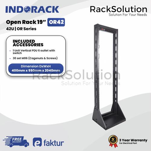 Jual OR42 OPEN RACK INDORACK 42U - Jakarta Pusat - Racksolution | Tokopedia