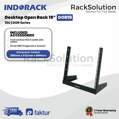 Jual DOR10 Indorack Desktop Open Rack 10U Depth 290mm Rak Audio Patch ...