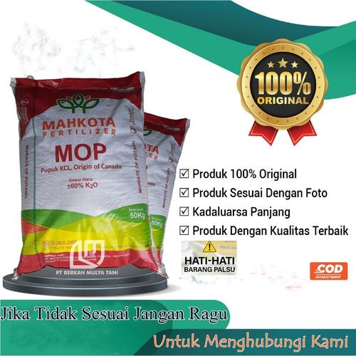 Jual Pupuk KCL Mahkota Fertilizer MOP Origin Of Canada 1 Kg / 500gr ...