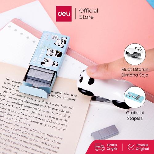 Jual Deli E0453 Hekter-Panda Mini Stapler #10 w/staples Black/white ...