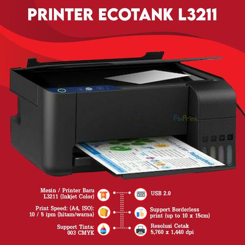 Promo Epson EcoTank L3210 A4 All-in-One Ink Tank Printer - L3210 BLACK ...