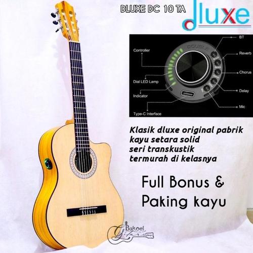 Jual Gitar Dluxe DCC10TA Transkustik Klasik Nylon Cutway Banyak Bonus ...