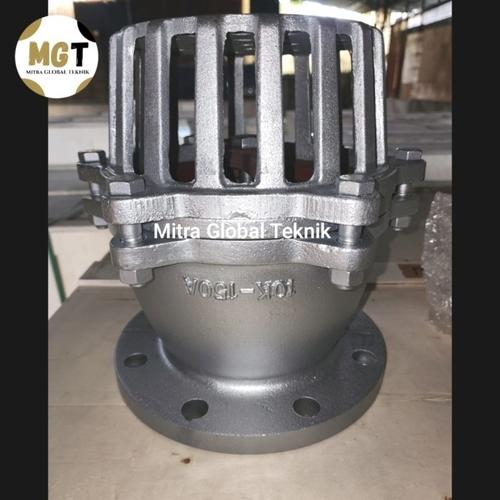 Jual Foot Valve Cast Iron JIS 10K 4" Inch / Saringan Besi Flange DN100 ...